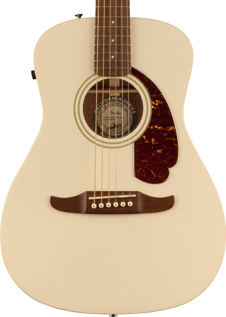 Fender Malibu Player Short Scale Acoustic Guitar in Olympic White