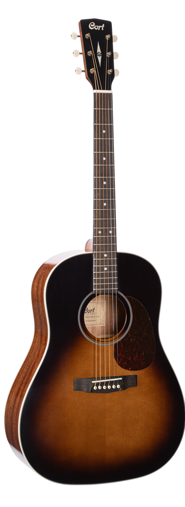 Cort Earth 100 Solid Top Slope Shoulder Dreadnought in Sunburst