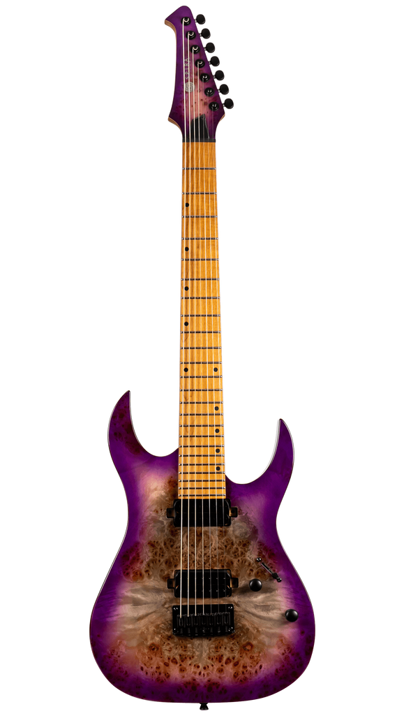 Spira S-457 Electric Guitar HH 7 String in Trans Purple
